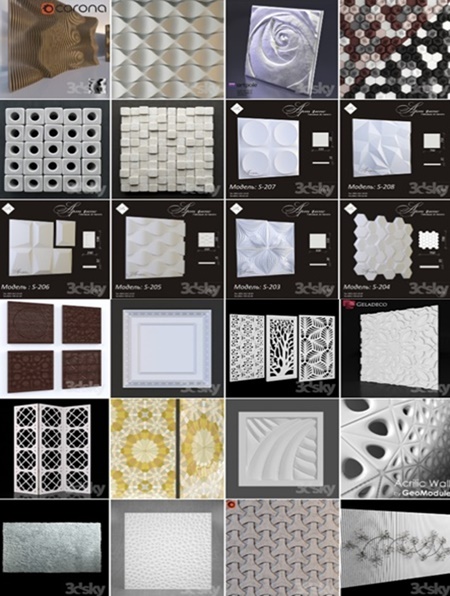 3D MODELS SKY 2017 WALL PANEL