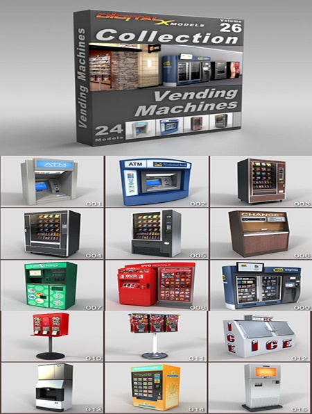 DigitalXModels 3D Model Collection Volume 26: VENDING MACHINES