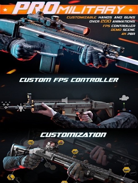 PRO Military: Customizable FPS Character